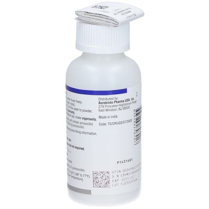 AMOXICILLIN Aurobindo 250 mg/5 ml Plv.Sus.Hst. USA 100 ml mit dem E ...