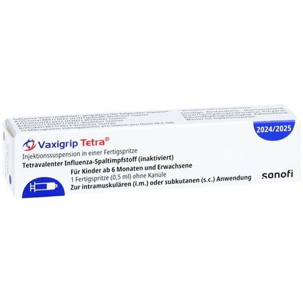 VAXIGRIP Tetra 2024/2025 Inj.Susp.Fertigspr.o.Kan. 1 St mit dem E ...