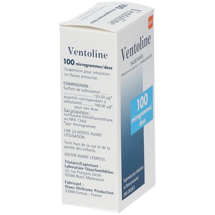 VENTOLINE 100 µg/Dos.Dosier-Aeros.200 Hub Frankre. 1 St mit dem E-Rezept kaufen - Shop Apotheke
