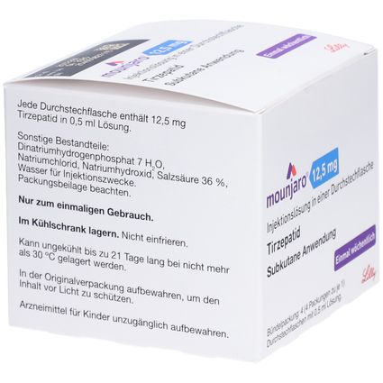 MOUNJARO 12,5 mg Injektionslösung i.e.Dsfl. 4 St mit dem E-Rezept ...