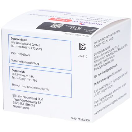 MOUNJARO 15 mg Injektionslösung i.e.Dsfl. 4 St mit dem E-Rezept kaufen ...