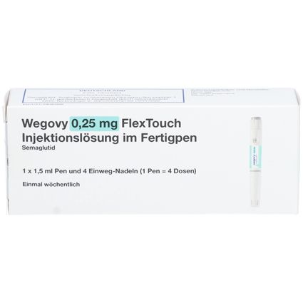WEGOVY 0,25 mg FlexTouch Injektionslsg.Fertigpen 1x1,5 ml mit dem E-Rezept kaufen - Shop Apotheke