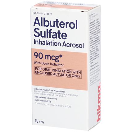 ALBUTEROL Sulfate Inh.Aerosol Hikma 200 Hub USA 1 St mit dem E-Rezept kaufen - Shop Apotheke
