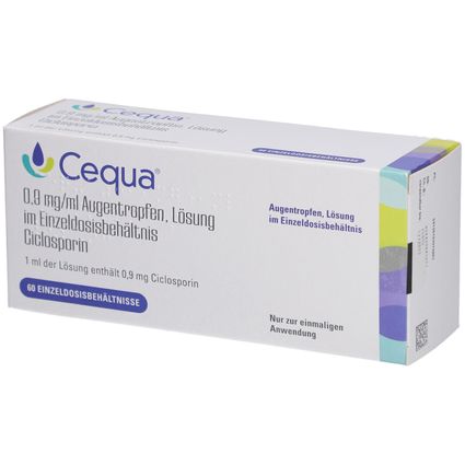 CEQUA 0,9 mg/ml Augentropfen Lsg.i.Einzeldosisbeh. 60 St mit dem E ...
