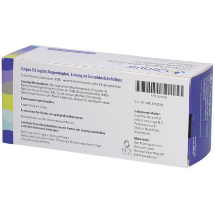 CEQUA 0,9 mg/ml Augentropfen Lsg.i.Einzeldosisbeh. 60 St mit dem E ...