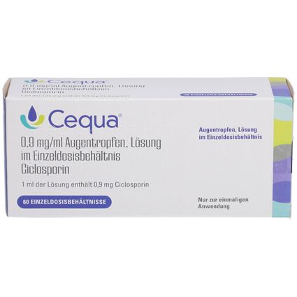 CEQUA 0,9 mg/ml Augentropfen Lsg.i.Einzeldosisbeh. 60 St mit dem E-Rezept kaufen - Shop Apotheke