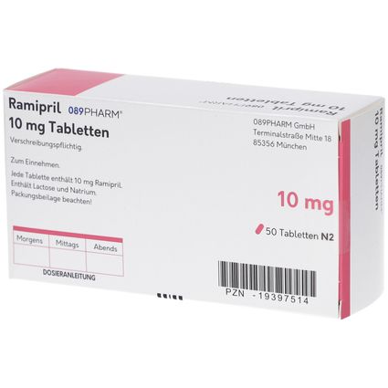 RAMIPRIL 089PHARM 10 mg Tabletten 50 St mit dem E-Rezept kaufen - Shop ...