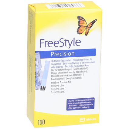 Abbott FreeStyle Precision Blutzucker-Teststreifen 100 St - Shop Apotheke