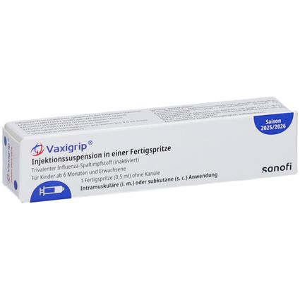 VAXIGRIP 2025/2026 Inj.-Susp.Fertigspr.o.Kanüle 1 St mit dem E-Rezept ...