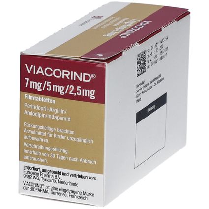 VIACORIND 7 mg/5 mg/2,5 mg Filmtabletten 90 St mit dem E-Rezept kaufen ...