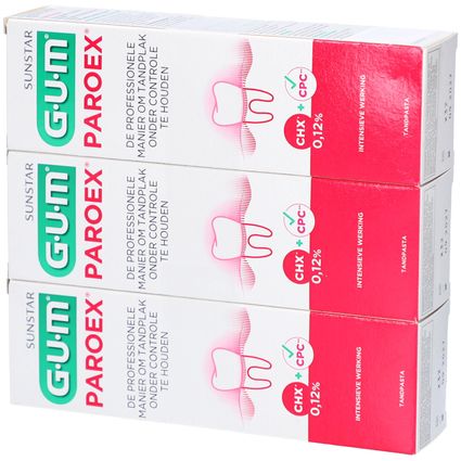 GUM® Paroex® Zahnpasta Anti-Plaque 3x75 ml - Shop Apotheke