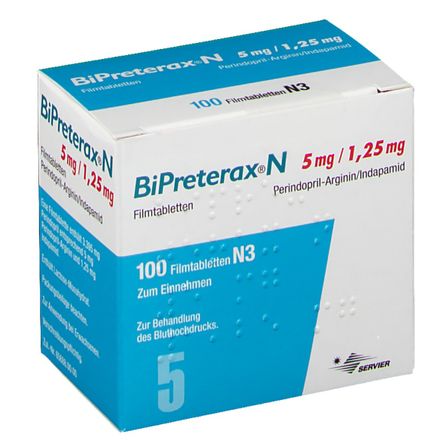 BiPreterax® N 5 mg/1,25 mg 100 St - shop-apotheke.com