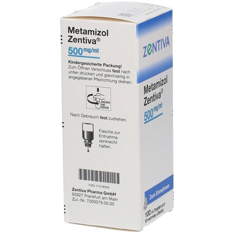 METAMIZOL Zentiva 500 mg/ml Tropf.z.Einnehmen Lsg. 100 ml - shop ...
