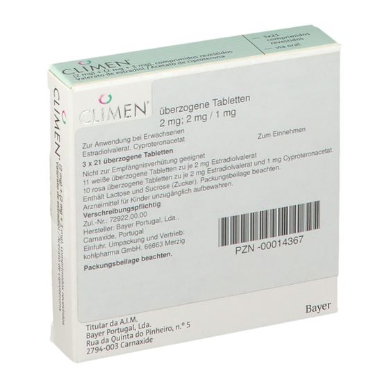CLIMEN 2 mg/1 mg 3x21 St - shop-apotheke.com