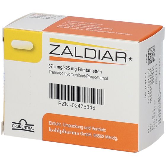 ZALDIAR 37,5 mg/325 mg 50 St - shop-apotheke.com