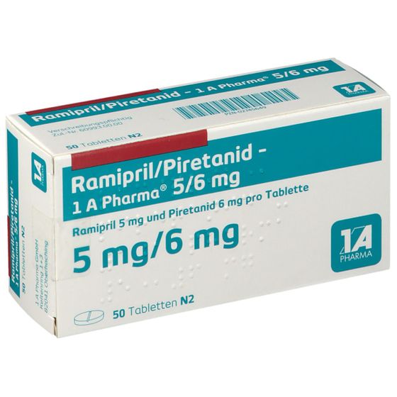 Ramipril/Piretanid - 1 A Pharma® 5/6 mg 50 St - shop-apotheke.com