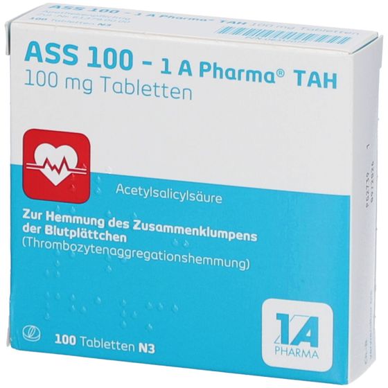 ASS 100 - 1 A Pharma® TAH 100 St - shop-apotheke.com