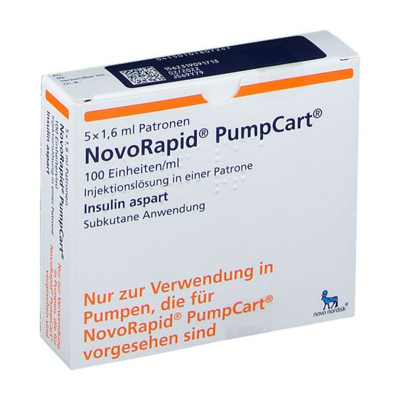 NovoRapid® PumpCart® 100 Einheiten/ml 5x1,6 ml - shop-apotheke.com
