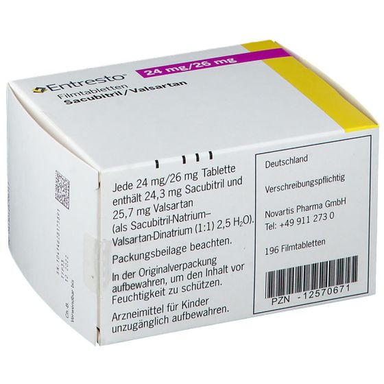 Entresto® 24 mg/26 mg 196 St - shop-apotheke.com