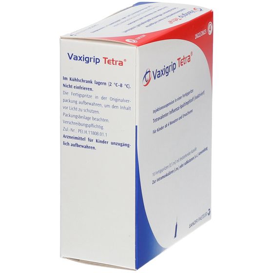 VAXIGRIP Tetra 2022/2023 Inj.Susp.Fertigspr.m.Kan. 10 St - shop ...