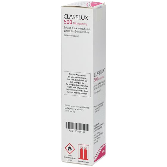 CLARELUX 500 µg/g Schaum z.Anwendung a.d.Haut 100 g - shop-apotheke.com