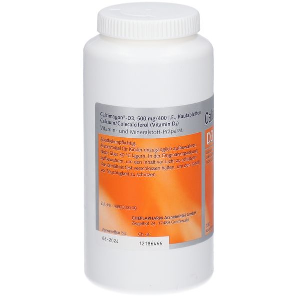 Calcimagon®-D3 500 mg/ 400 I.E. Kautabletten 180 St - shop-apotheke.com