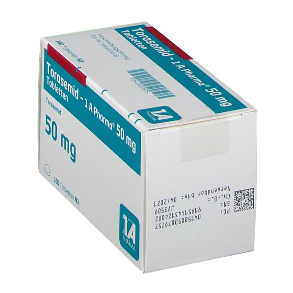 Torasemid - 1 A Pharma® 50 mg 100 St - shop-apotheke.com