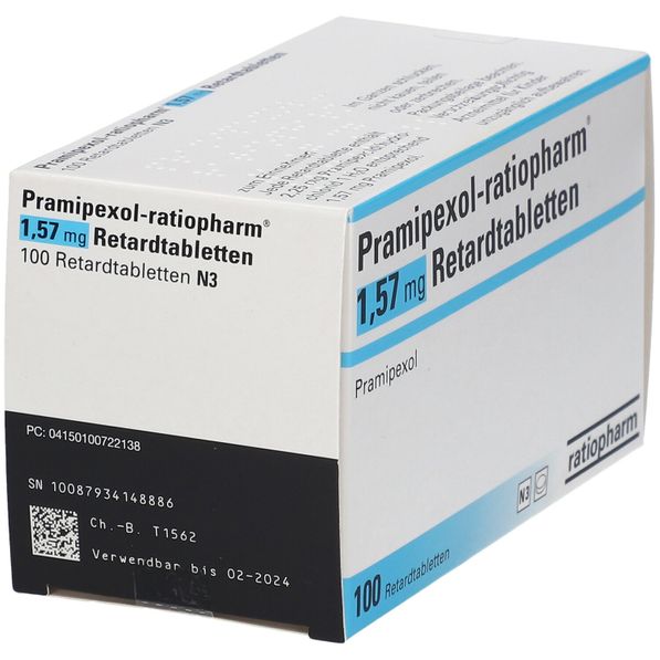 Pramipexol-ratiopharm® 1,57 mg 100 St - shop-apotheke.com