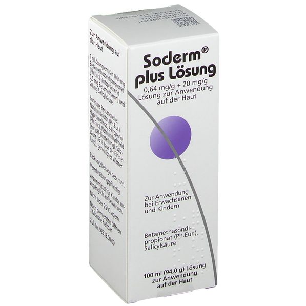 Soderm® Plus Lösung 0,64 mg/g + 20 mg/g 100 ml - shop-apotheke.com