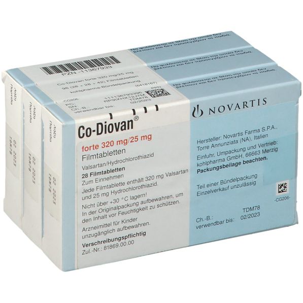 Codiovan Forte 320 mg/25 mg 98 St - shop-apotheke.com