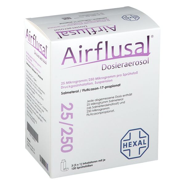 Airflusal® Dosieraerosol 25 µg/250 µg 3 St - shop-apotheke.com