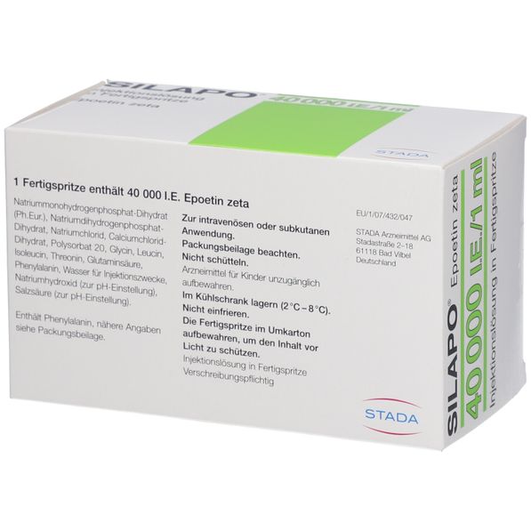 Silapo 40.000 I.E./1,0 ml Fertigspritzen 6 St - shop-apotheke.com