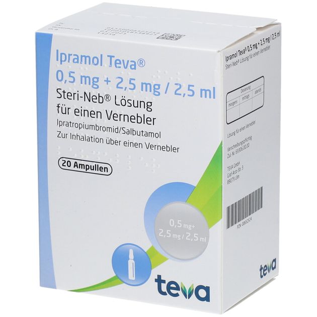 Ipramol Teva® 0,5 mg + 2,5 mg/2,5 ml 20 St - shop-apotheke.com