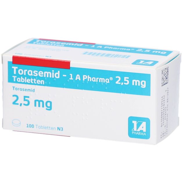Torasemid - 1 A Pharma® 2,5 mg 100 St - shop-apotheke.com