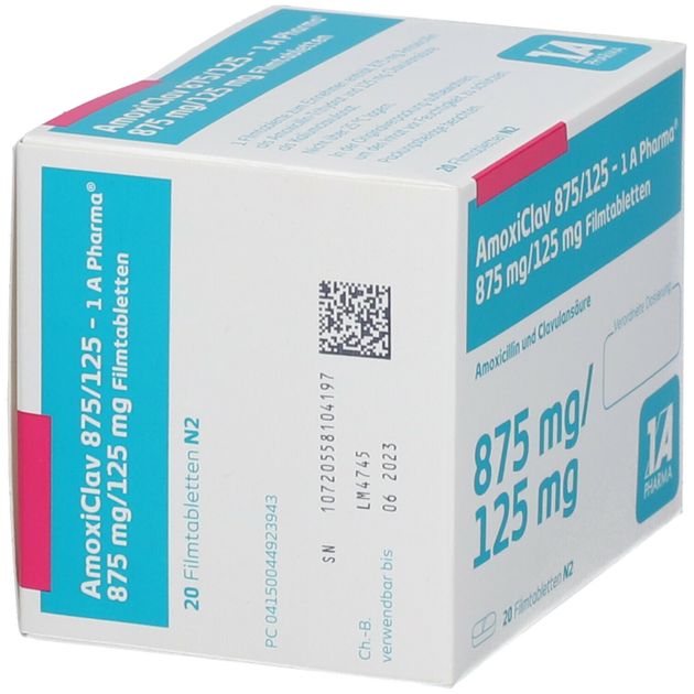 AmoxiClav 875/125 - 1 A Pharma® 20 St - shop-apotheke.com