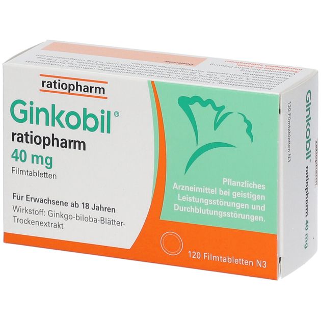 Ginkobil® ratiopharm 40 mg 120 St - shop-apotheke.com