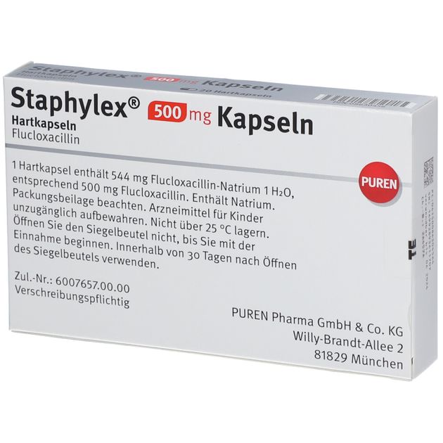 Staphylex® 500 mg Kapseln 20 St - shop-apotheke.com