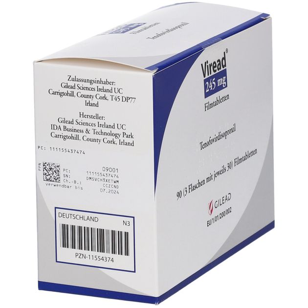 Viread® 245 mg 3x30 St - shop-apotheke.com