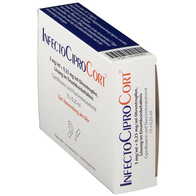InfectoCiproCort® 3 mg/ml + 0,25 mg/ml 15x0,25 ml - shop-apotheke.com