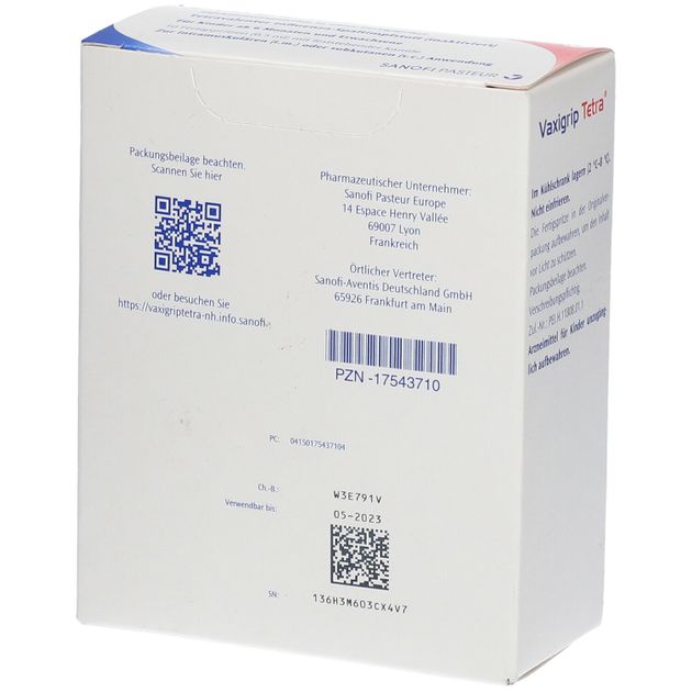 VAXIGRIP Tetra 2022/2023 Inj.Susp.Fertigspr.m.Kan. 10 St - shop ...