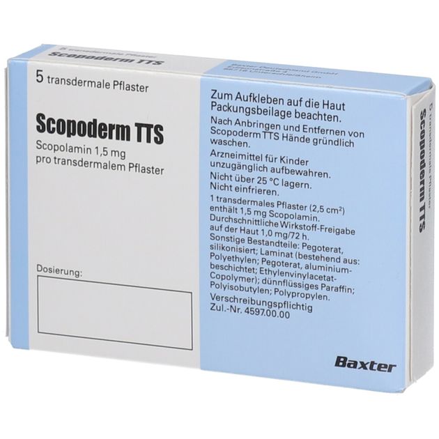 SCOPODERM TTS transdermale Pflaster 5 St - shop-apotheke.com