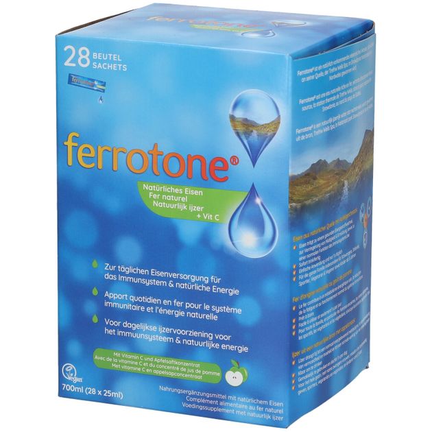 ferrotone® Natürliches Eisen Apfel 28x25 ml - shop-apotheke.com