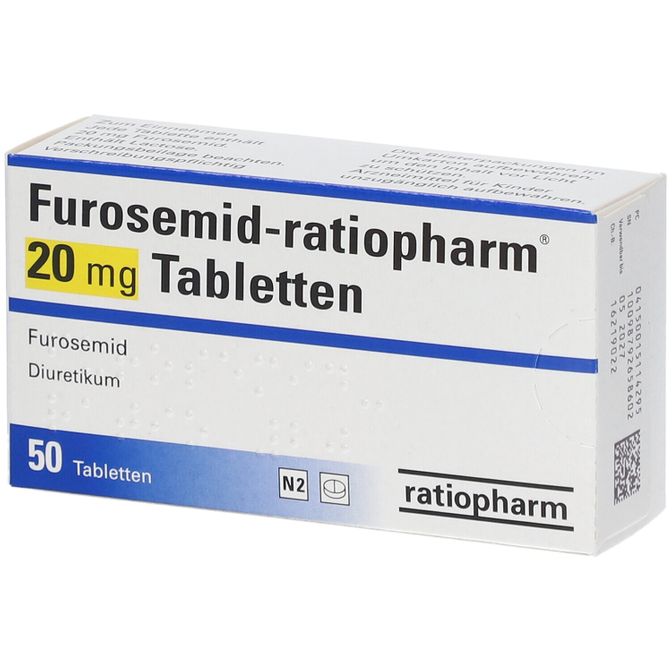 Furosemid-ratiopharm® 20 mg 50 St - shop-apotheke.com