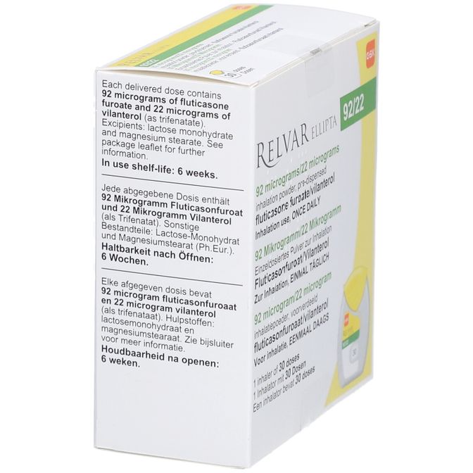 RELVAR® ELLIPTA® 92 Mikrogramm/22 Mikrogramm 1x30 St - shop-apotheke.com