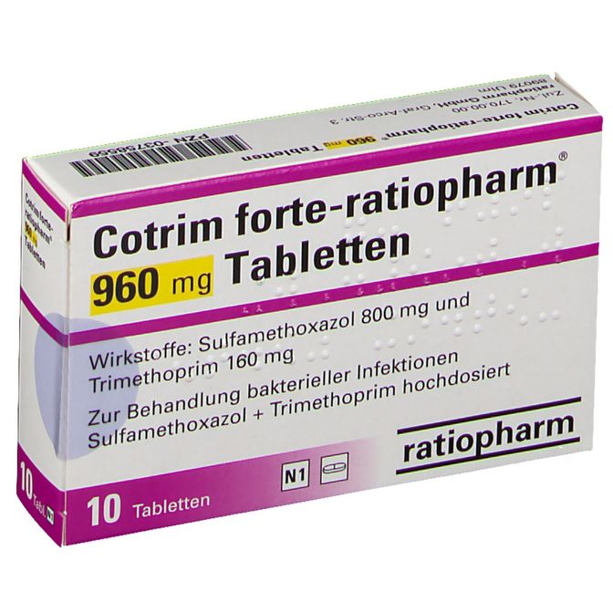 Cotrim forte-ratiopharm® 960 mg 10 St - shop-apotheke.com