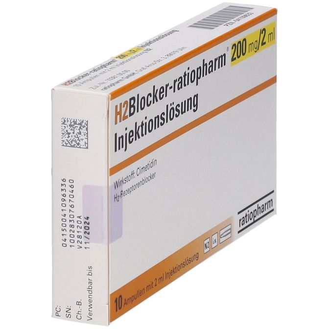 H2-Blocker-ratiopharm® 200 mg/2 ml 10x2 ml - shop-apotheke.com