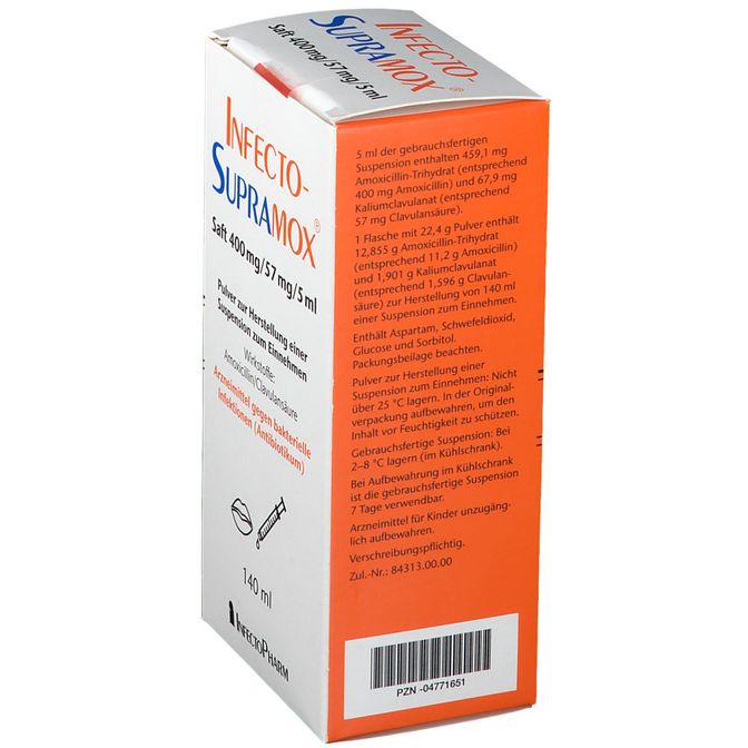 InfectoSupramox® 400 mg/57 mg/5 ml 140 ml - shop-apotheke.com