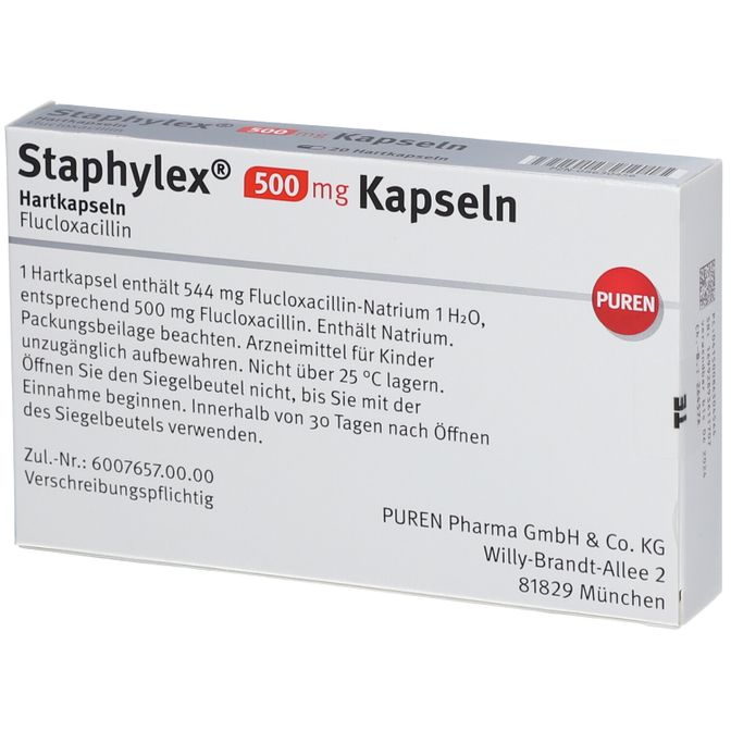Staphylex® 500 mg Kapseln 20 St - shop-apotheke.com