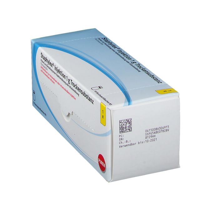 Staphylex® Injektion 1 g 10 St - shop-apotheke.com