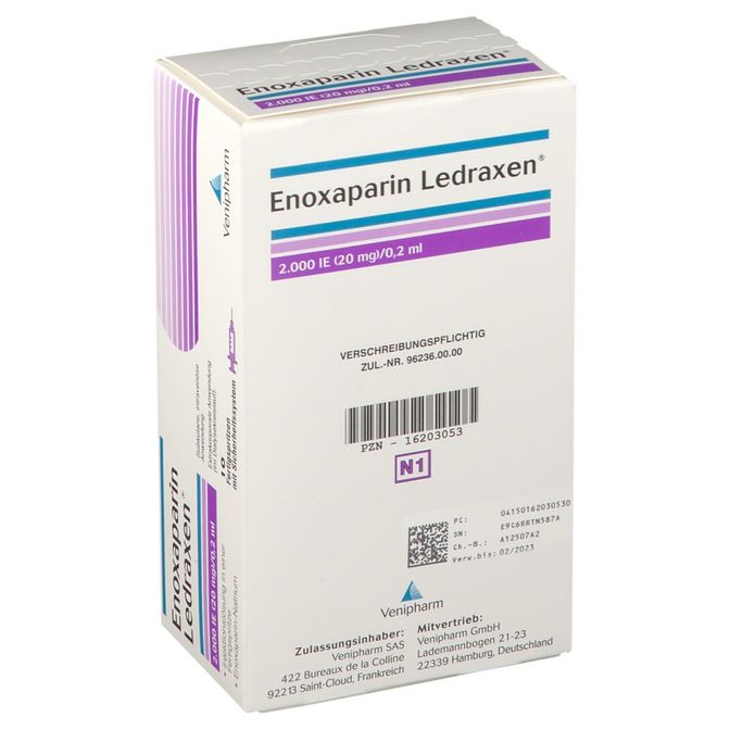 Enoxaparin Ledraxen® 2.000 IE 20 mg/0,2 ml 10 St - shop-apotheke.com